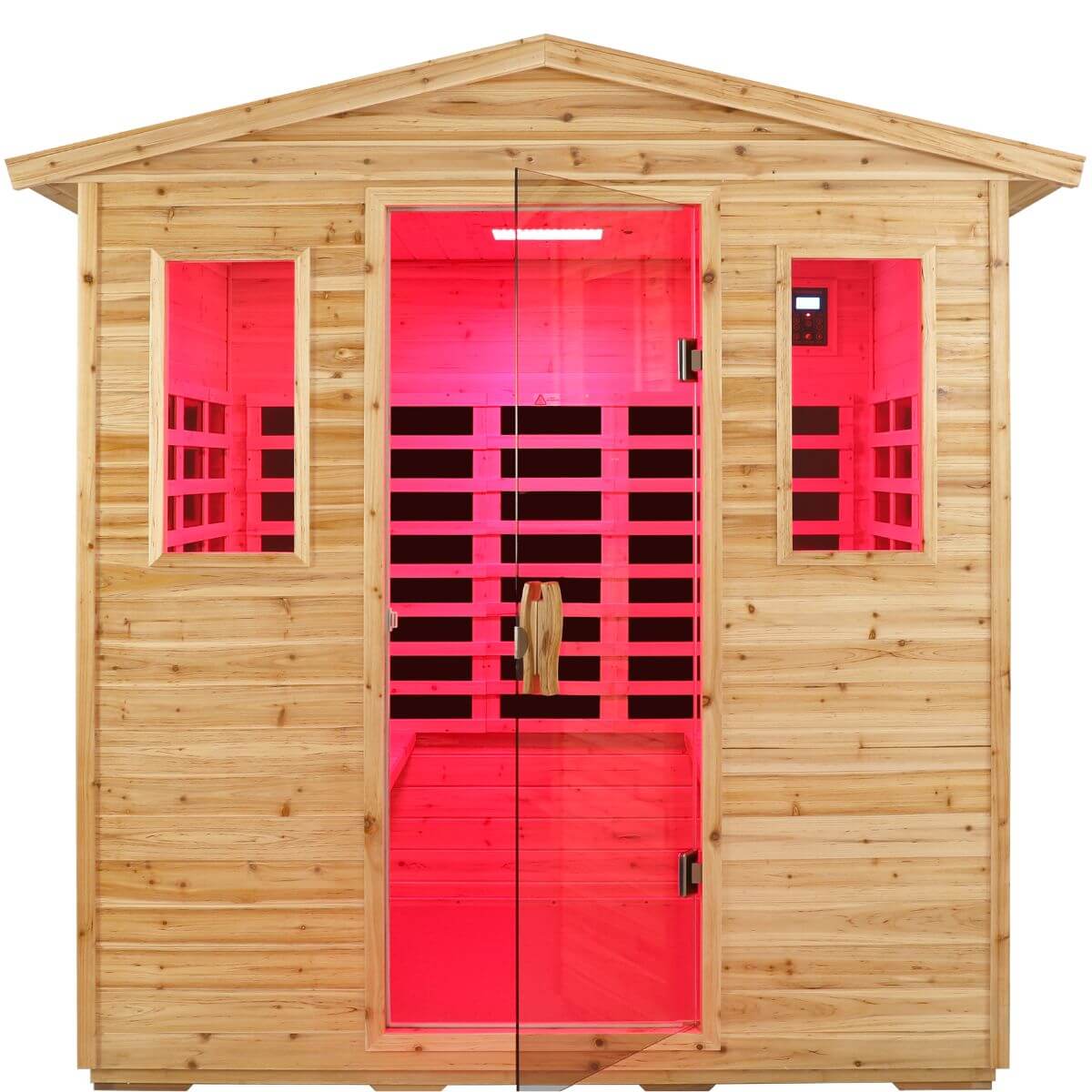 Versa-904VSP 4 Person Plus-size Outdoor Full Spectrum Infrared Sauna – SalusHEAT Saunas Direct