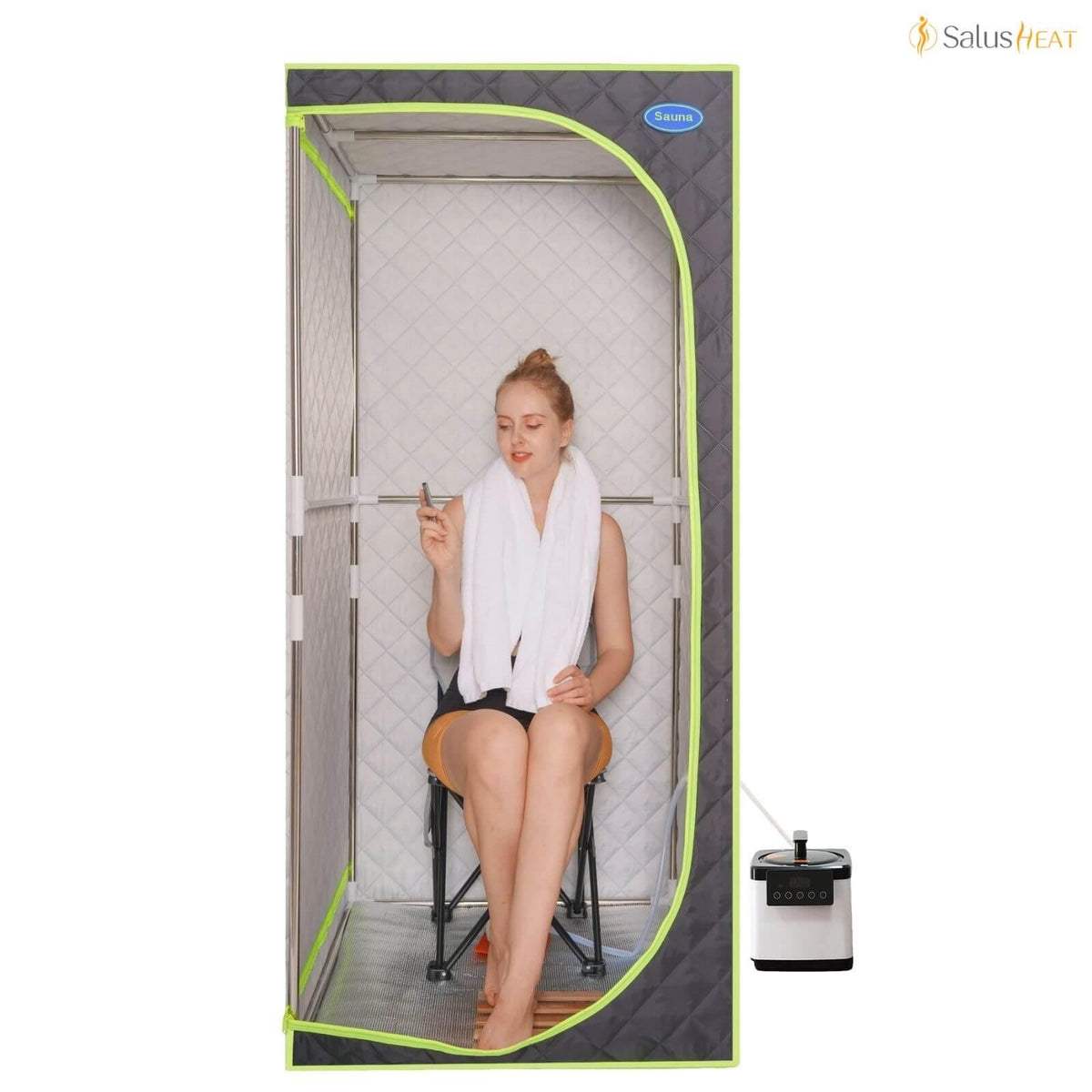 Airy-602SP Plus-size Portable Steam Sauna Tent – SalusHEAT Saunas Direct