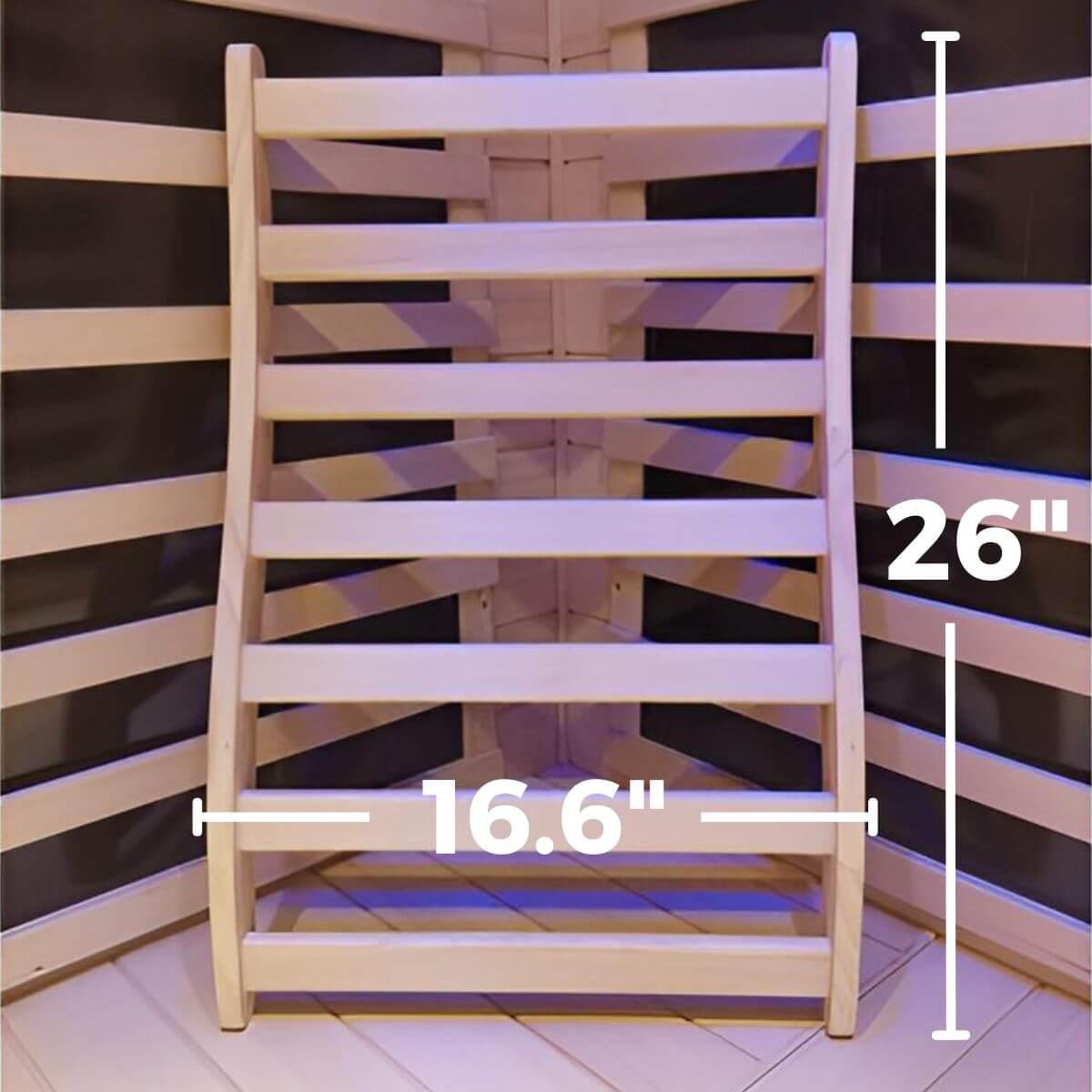 Ergonomic Sauna Backrest – SalusHEAT Saunas Direct