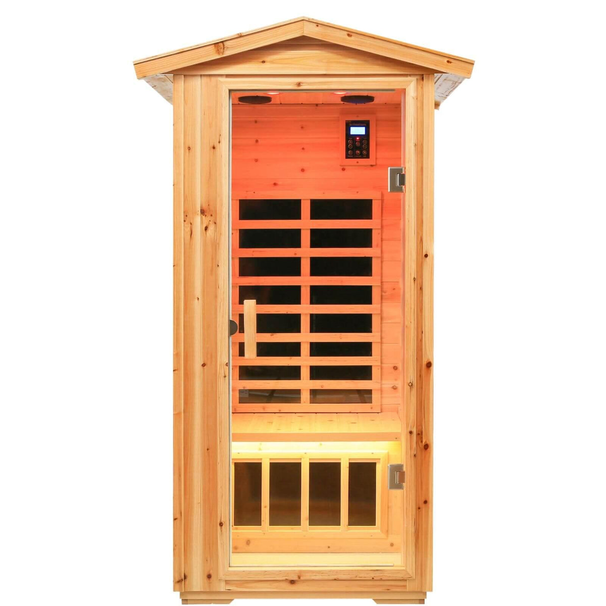 Garner-901VS 1 Person Outdoor Infrared Sauna – SalusHEAT Saunas Direct