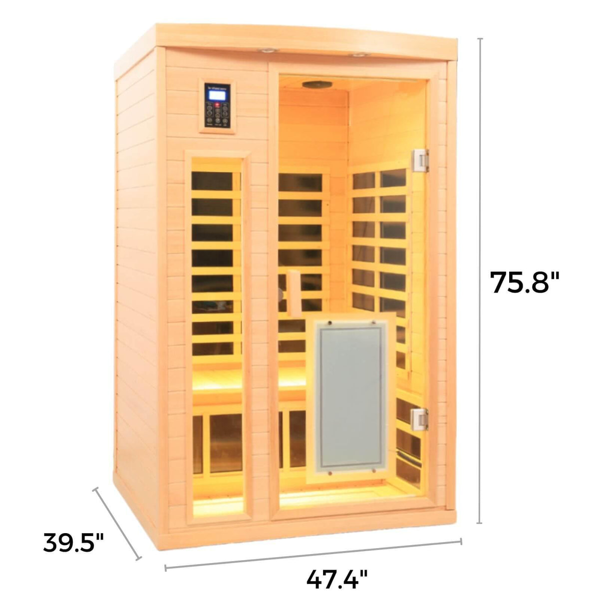 Maxwell-902BH 2 Person Low EMF Infrared Sauna – SalusHEAT Saunas Direct