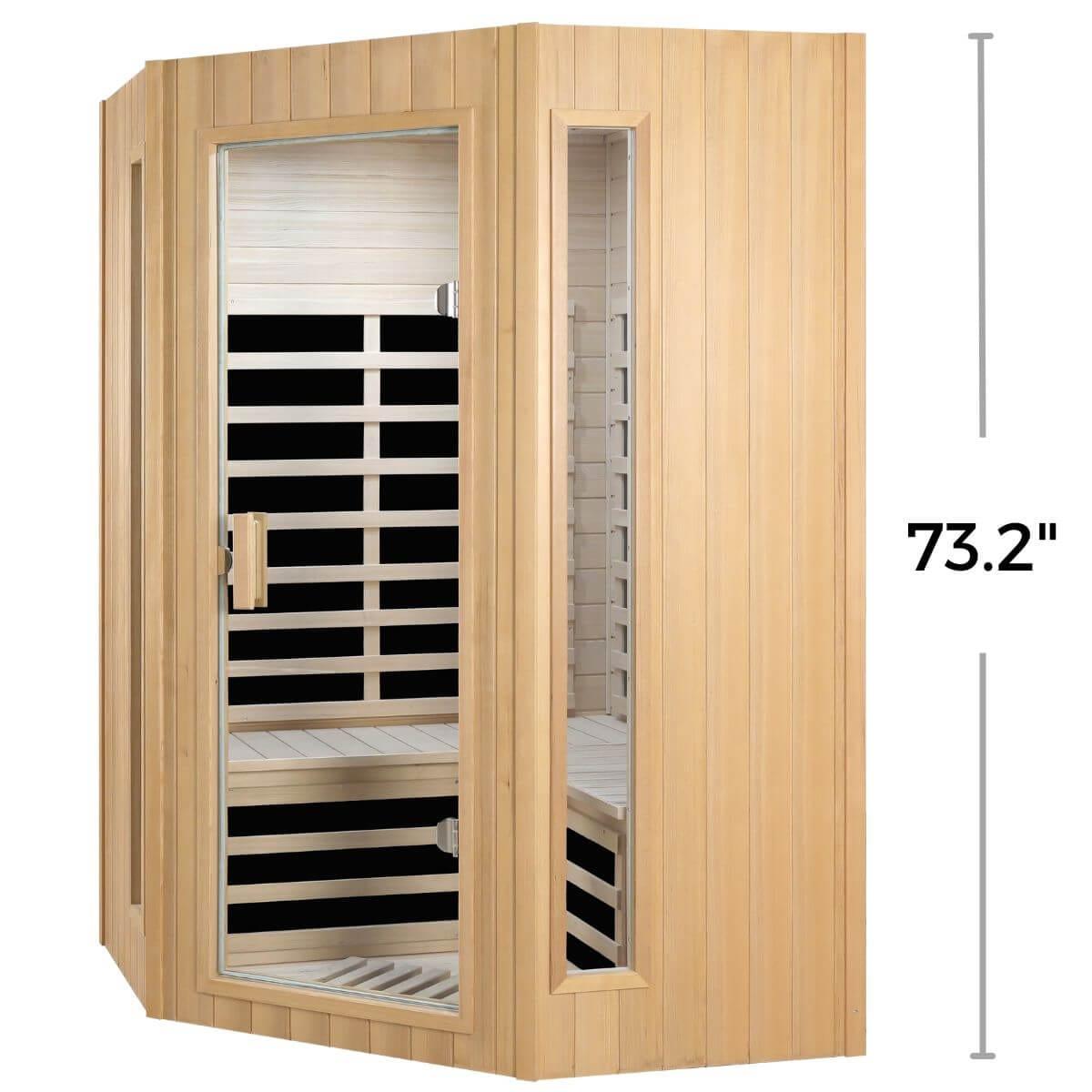 Purity-907GHC Corner 2 Person Infrared Sauna – SalusHEAT Saunas Direct