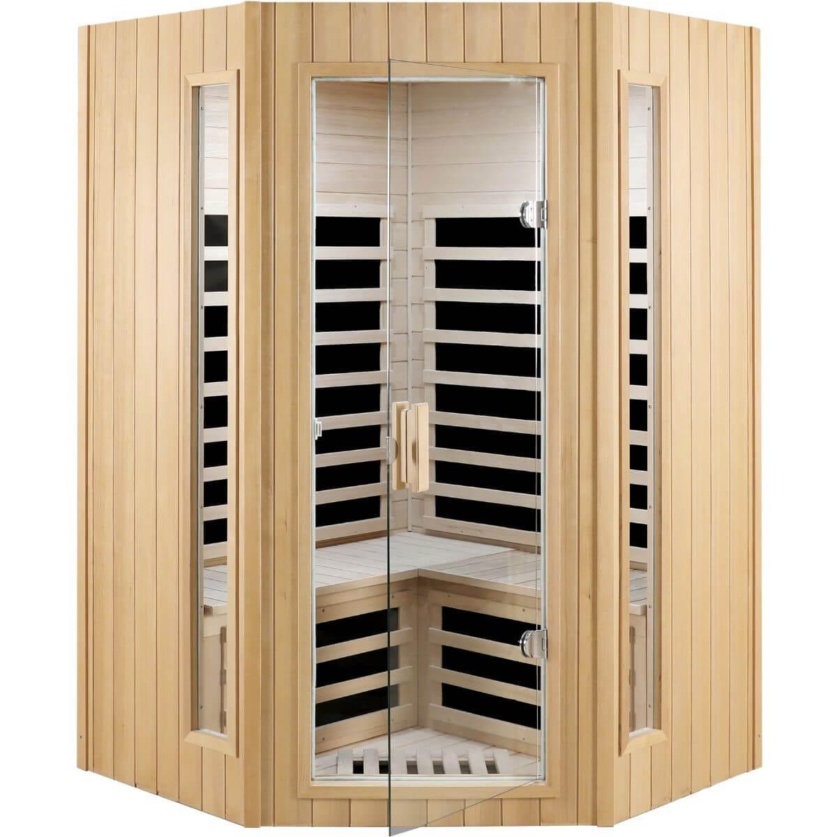 Purity-907GHC Corner 2 Person Infrared Sauna – SalusHEAT Saunas Direct