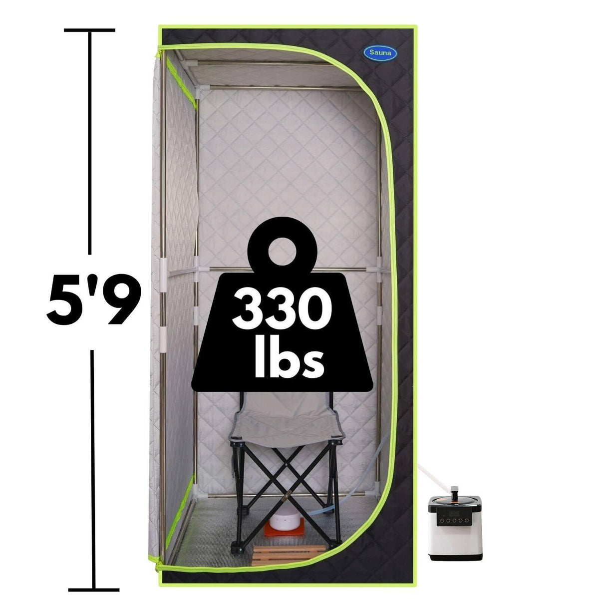 Airy-602SP Plus-size Portable Steam Sauna Tent – SalusHEAT Saunas Direct